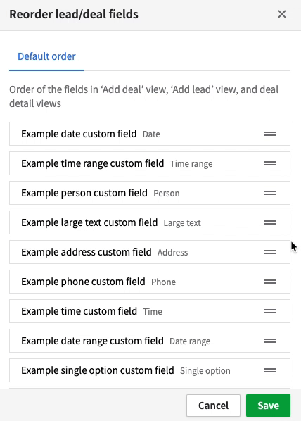 Custom Fields Knowledge Base Pipedrive 